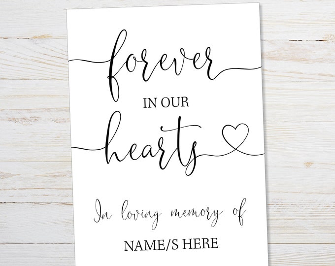 In Loving Memory Sign. Custom Printed Sign, Mounting Available. - Etsy