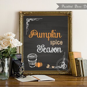 Art Print - Pumkin Spice Season Thanksgiving Fall Autumn Chalkboard ...