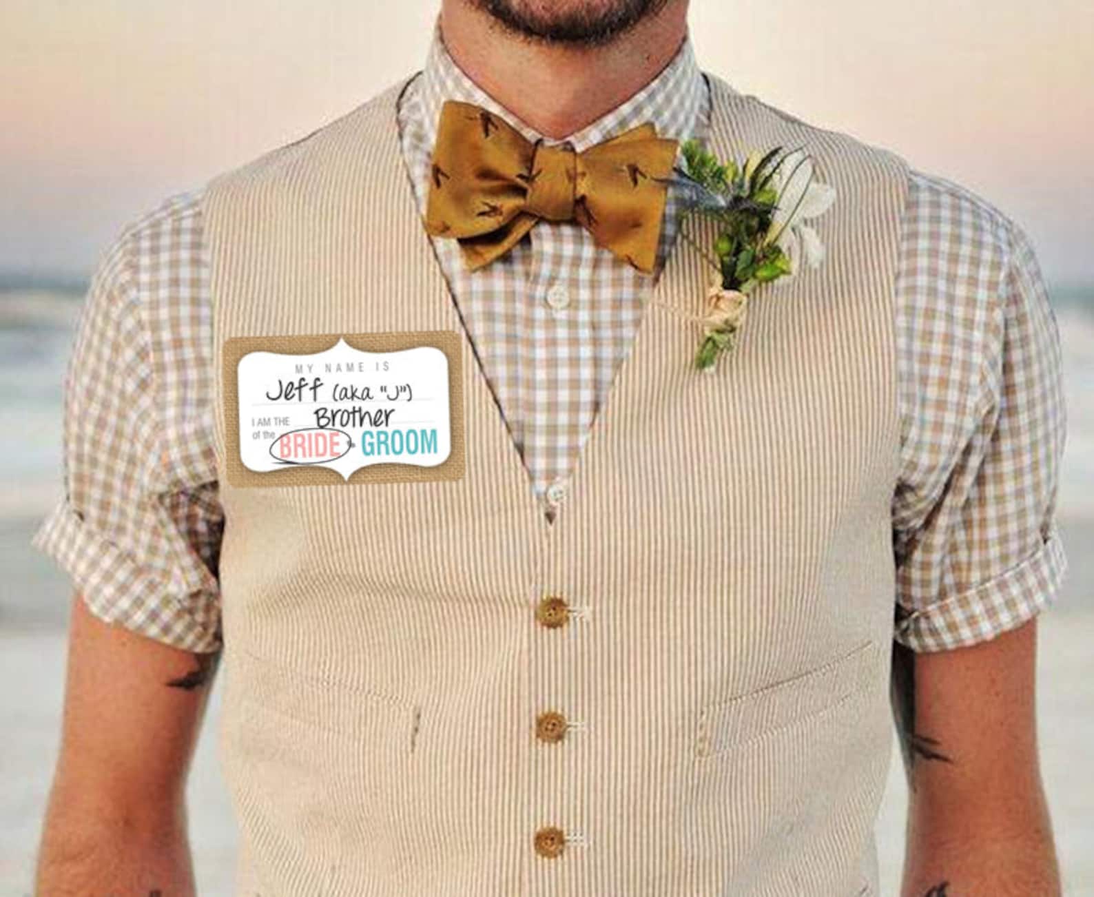 Name Tags Vintage Classic Printable Event Wedding Engagement Party ...