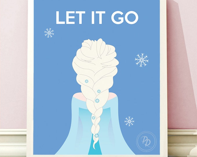 Art Print Let It Go Frozen Elsa Print Girl Child's Room Nursery Digital ...