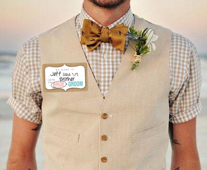 Custom Name Tags Digital Printable Event Wedding Engagement Party ...