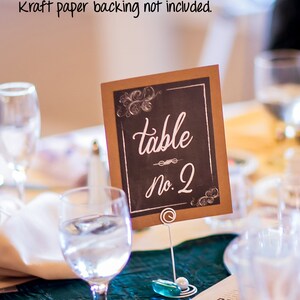 Table Numbers Chalkboard Rustic Script Digital Printable - RCS - Etsy