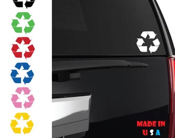 Recycling Symbol Green Bumper Sticker Window Laptop Car Decal Vinyl ...