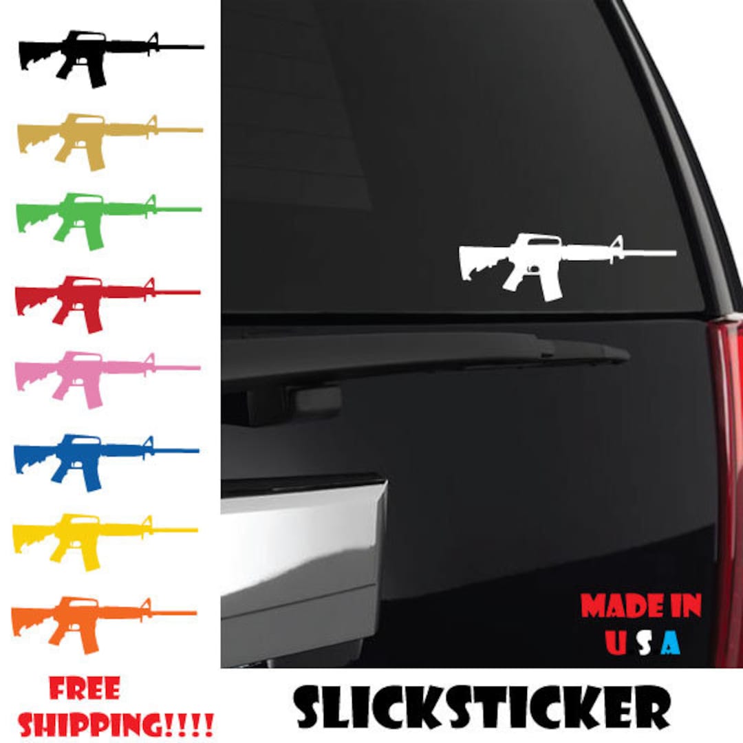 AR15 Rifle Decal - M4 M16 .223 5.56 Military Surplus Sticker Ar-15 ANY ...