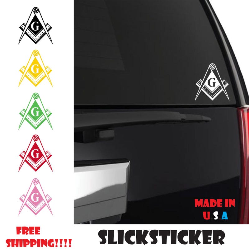 Masonic Symbol Car Decal - Etsy