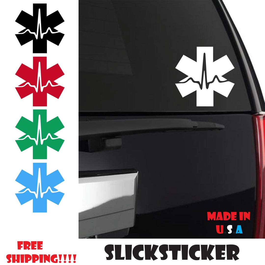 EMT Cardiac Sticker | Ambulance Sticker | Paramedic Sticker | Medical ...