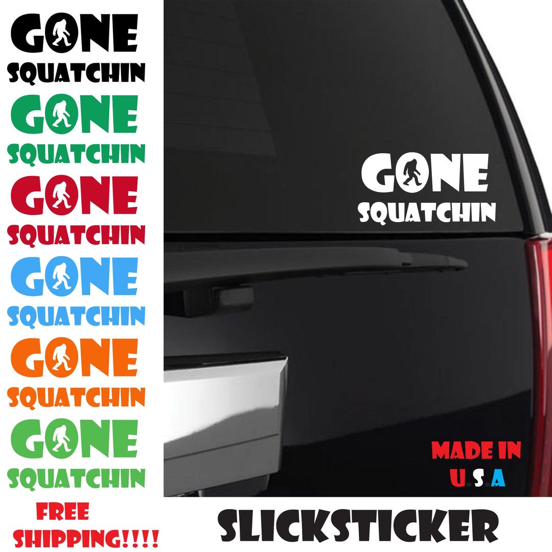 Gone Squatchin Sticker | Evolution Theory | Bigfoot | Hairy Man ...
