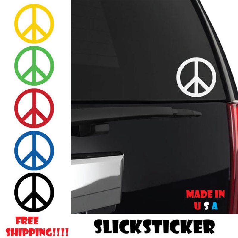 Peace Sign Decal - Etsy