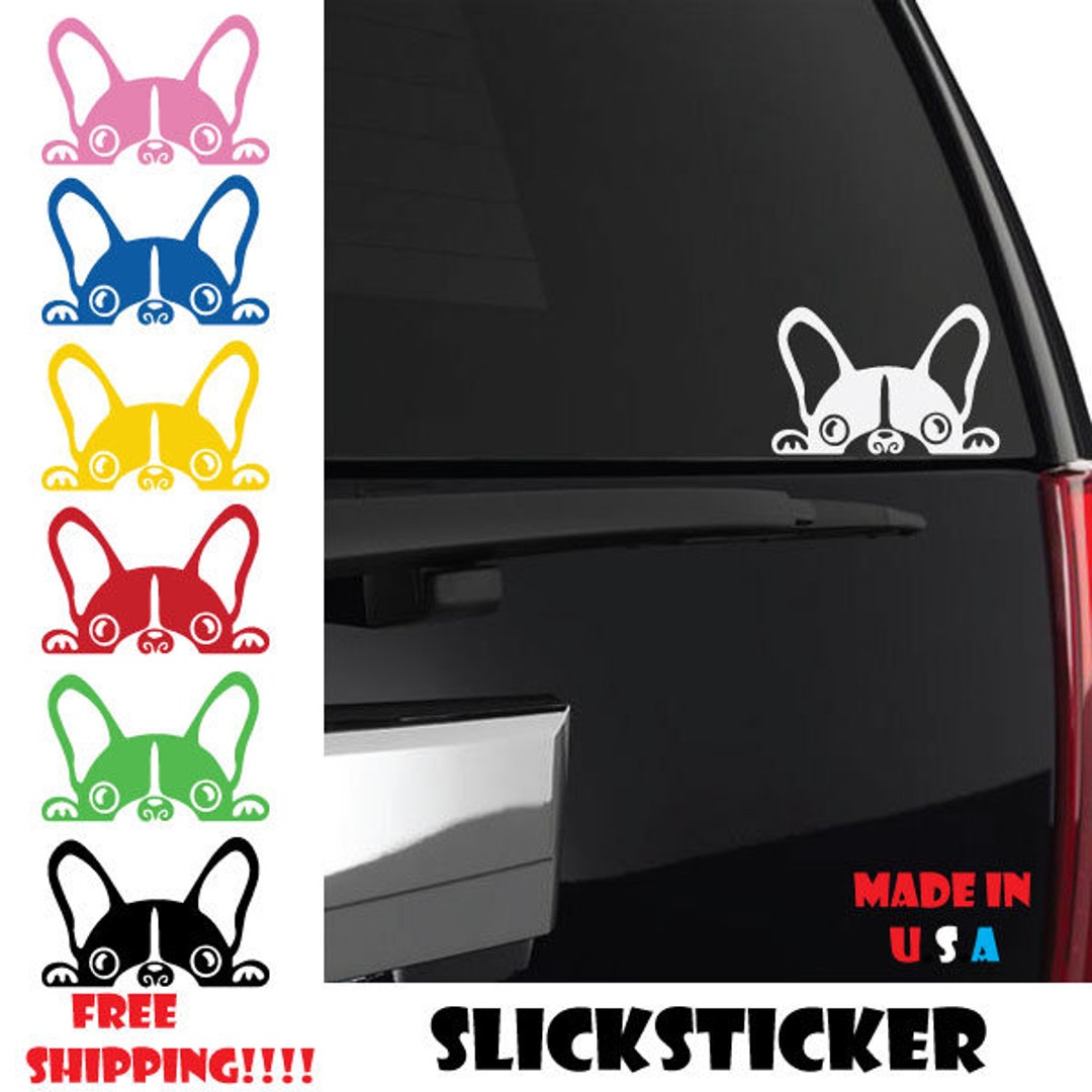 Peeking French Bulldog Sticker French Bulldog French Bulldog Decal ...
