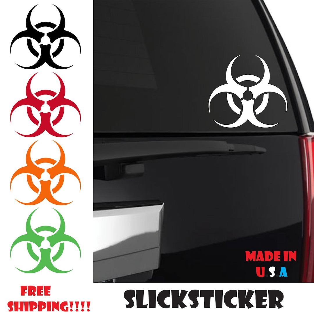 Biohazard Symbol Sticker | Biohazard Decal | Radioactive Sticker ...