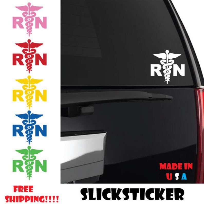 RN Caduceus Vinyl Sticker Registered Nurse LPN EMT Medical - Etsy