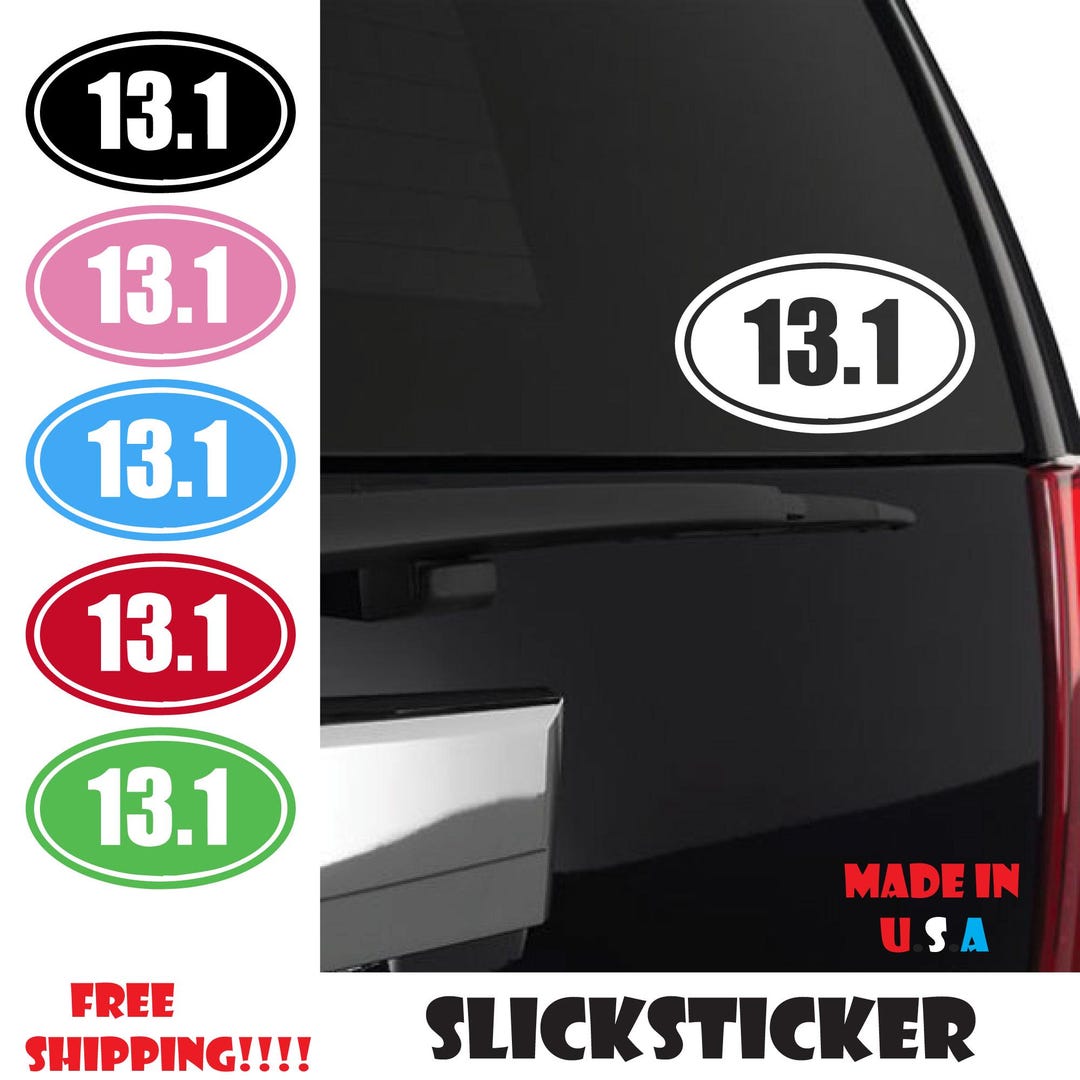13.1 Sticker | Half Marathon Sticker | 13.1 Car Decal | Running Sticker ...