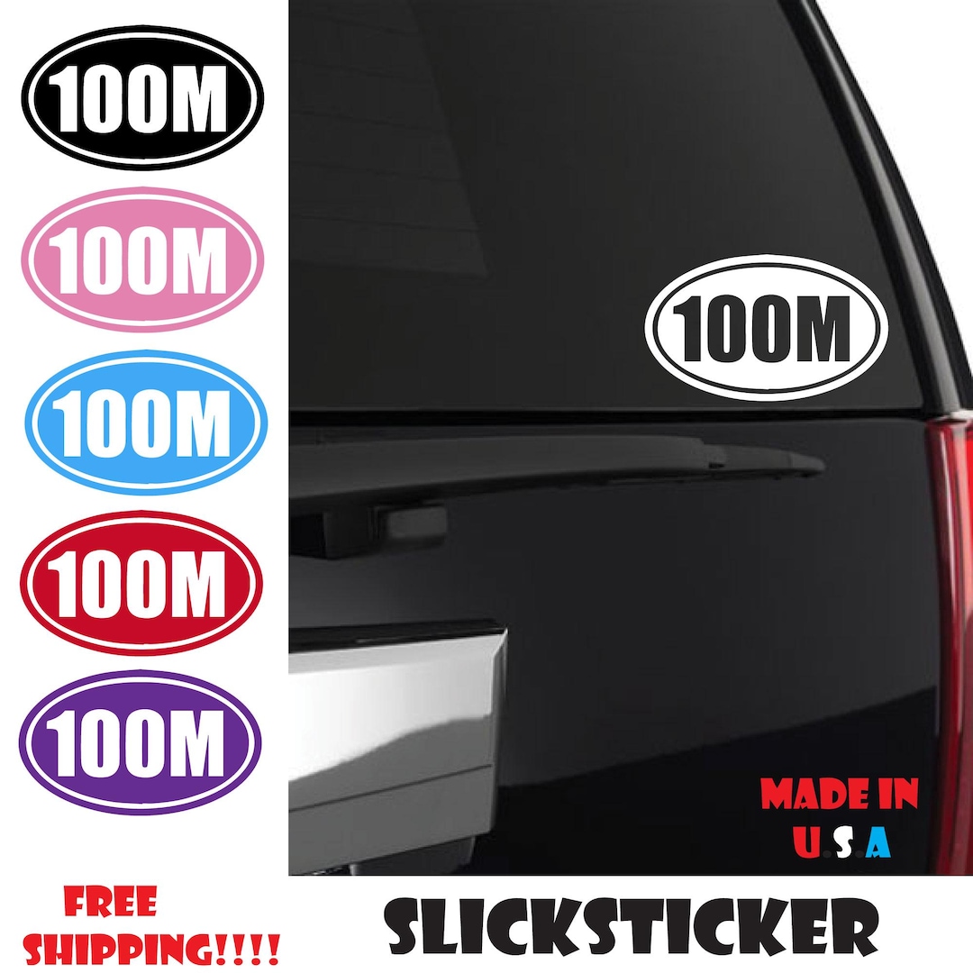 100 Mile Sticker | 100 Mile Run | 100m Sticker | Ultra Running | Ultra ...