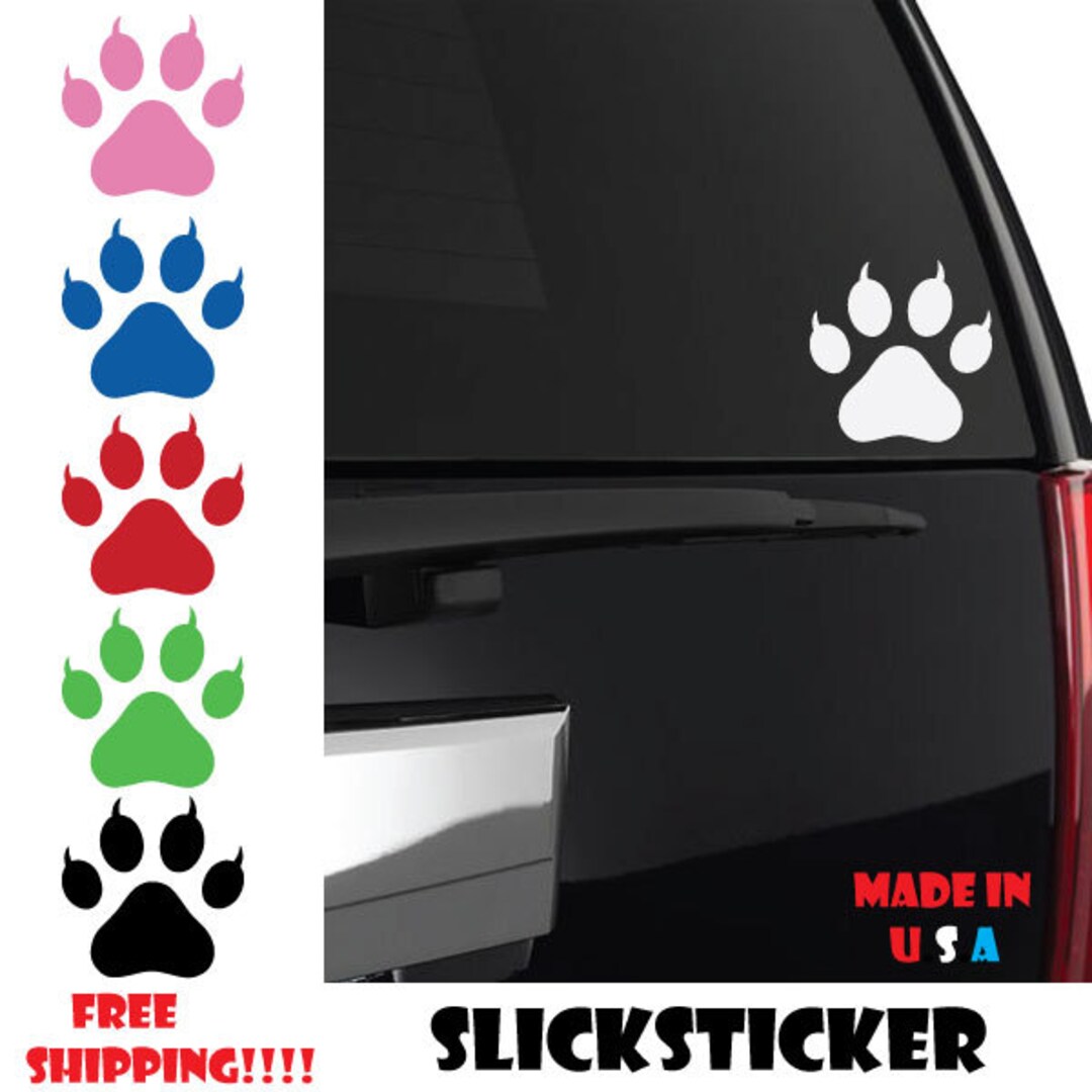 Cat Paw Print Vinyl Sticker Decal Paw Print Pets Adopt Puppy Prints ...