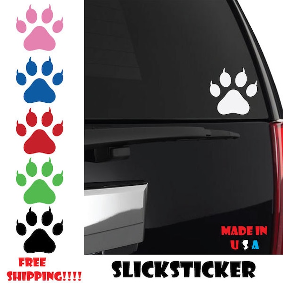 Cat Paw Print Vinyl Sticker Decal Paw Print Pets Adopt Puppy - Etsy