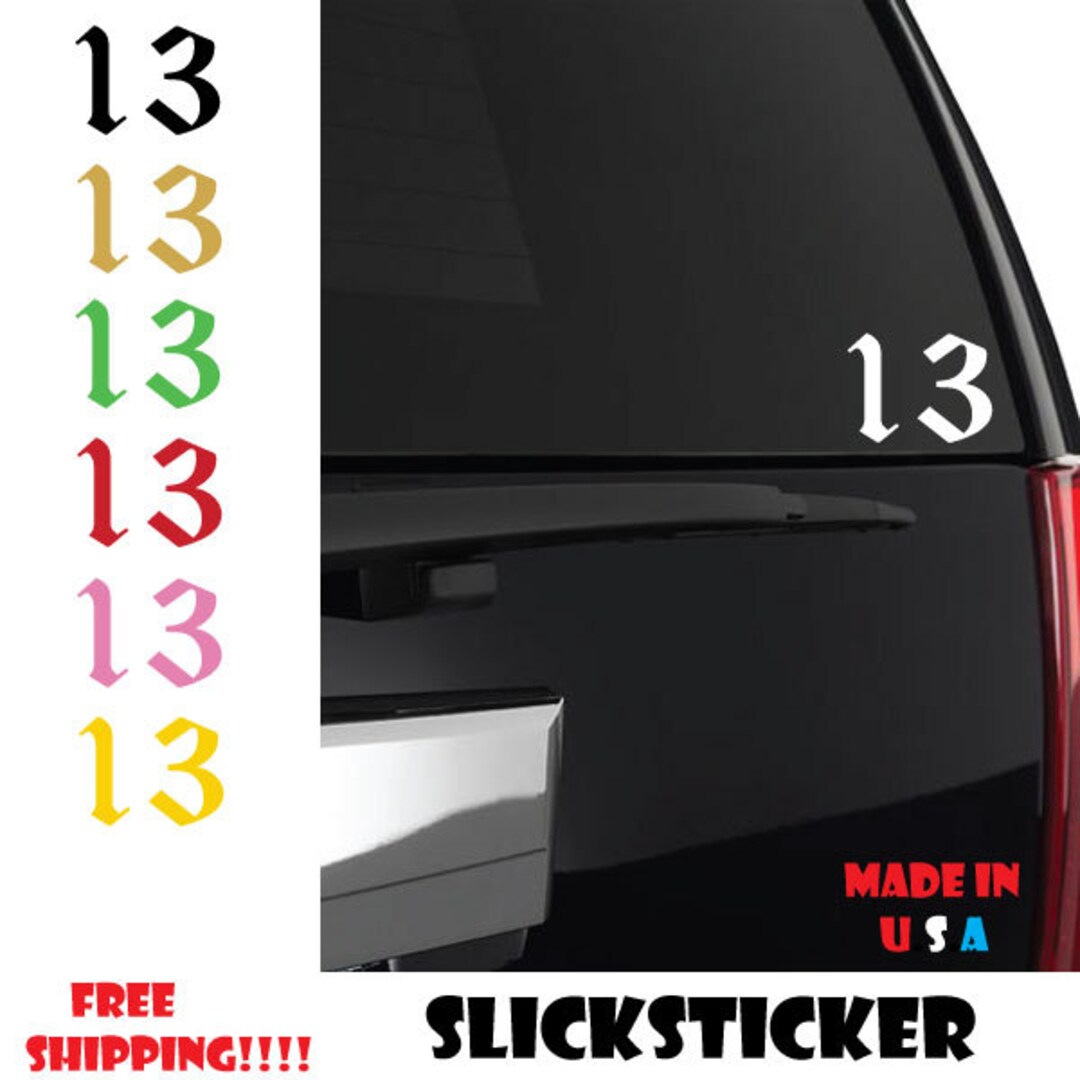 Lucky 13 Sticker Vinyl Decal - Etsy