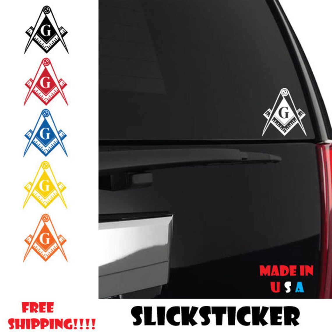 Freemason Sticker Masonic Masonic Decal Masonic Sticker - Etsy