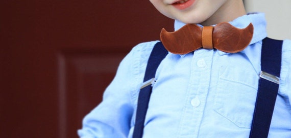 Bow Ties for Men. Mustache Bow Tie. Brown Bow Tie. Mustache | Etsy