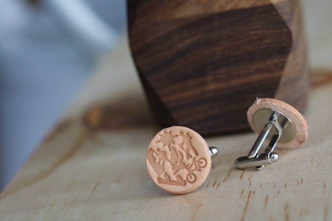 Outdoorsman Cuff Links. Leather Cuff Link. Men's Accessory. Cuff Link ...