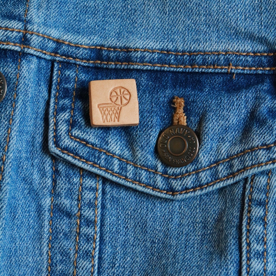 Basketball Lapel Pin. Leather Tie Tack and Lapel Pin. Men's Lapel Pin ...