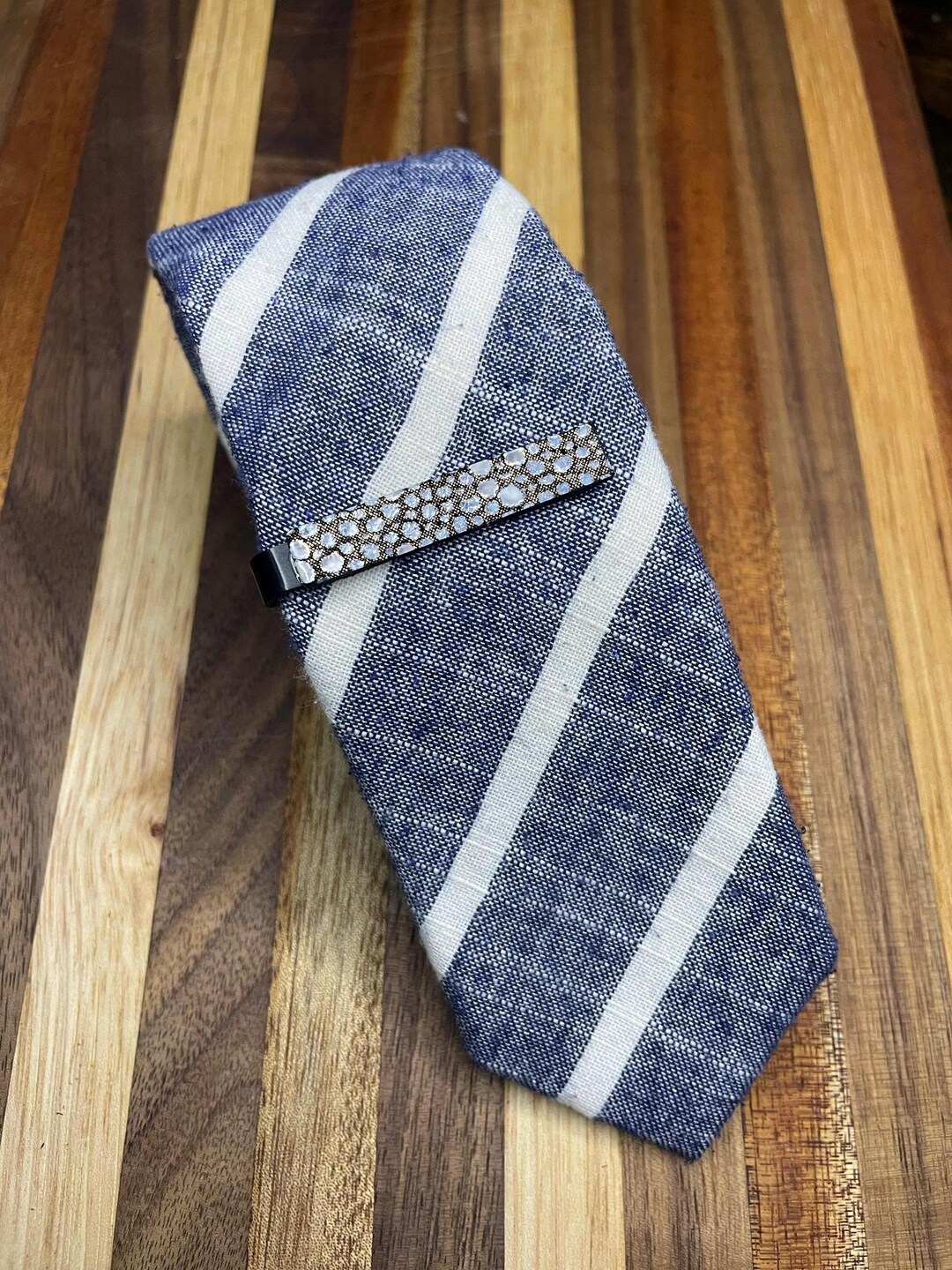Leather Custom Tie Bar. Customizable Tie Bar. Grooms Gift. Groomsmen ...