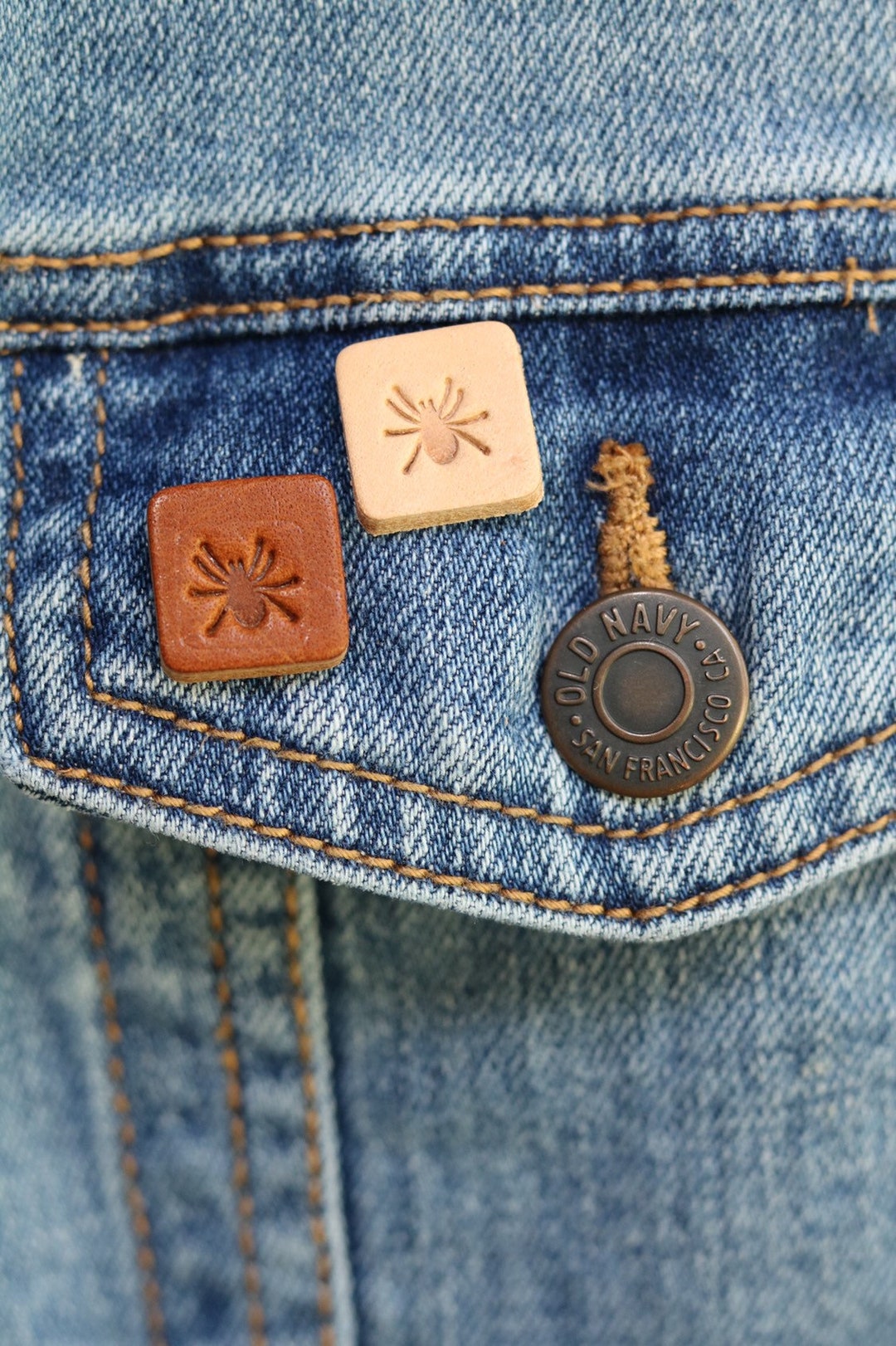 Spider Lapel Pin. Leather Tie Tack and Lapel Pin. Tie Pin Outdoorsy ...