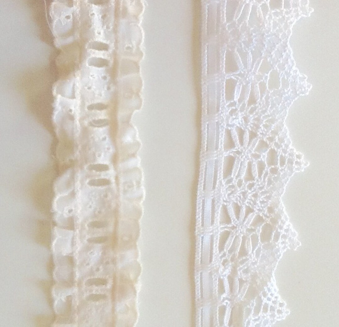 2-1/2" Ribbon Threaded Eyelet and Lace - Etsy