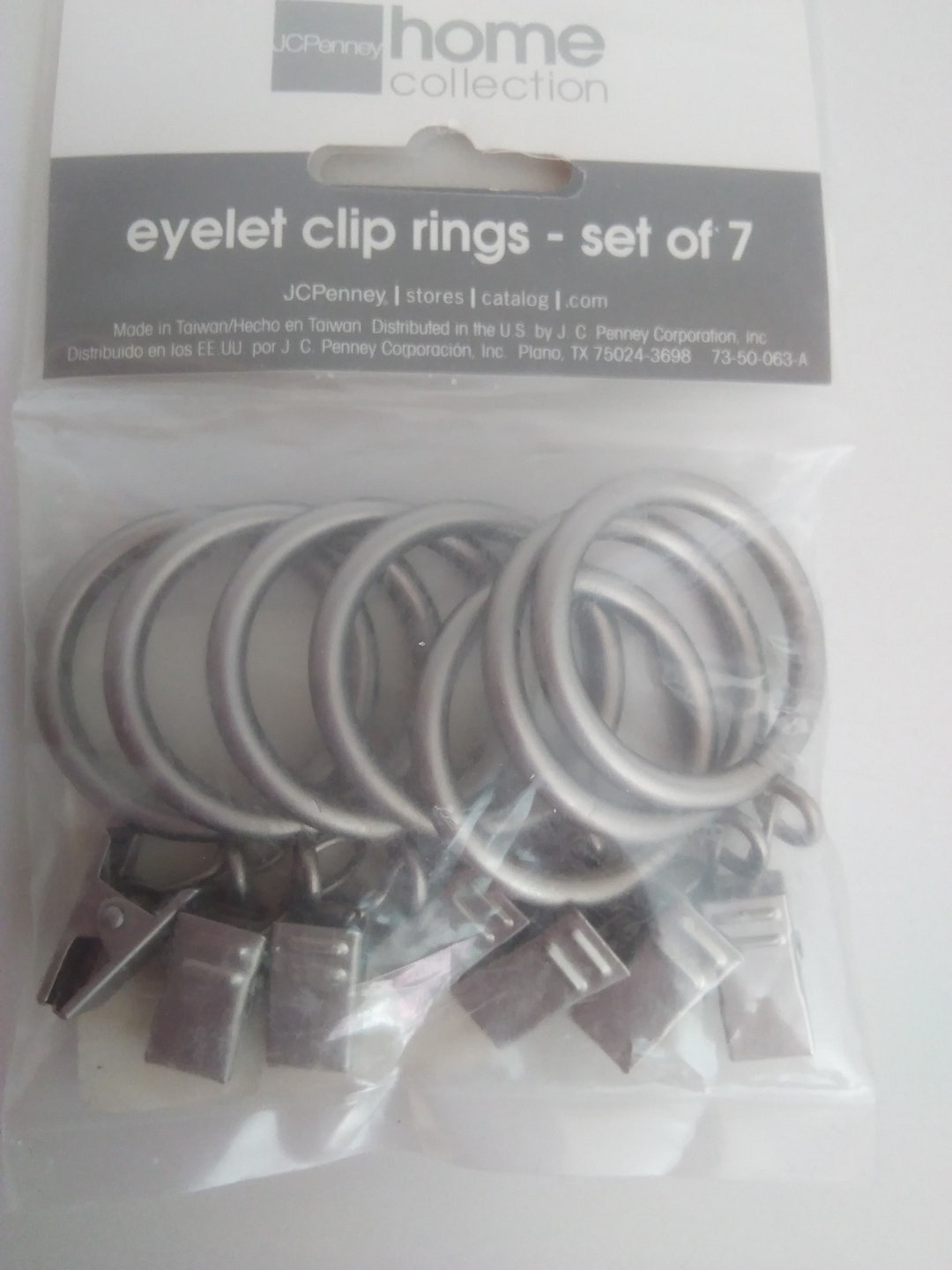 Pewter Eyelet Clip Rings, Set of 7 - Etsy Italia