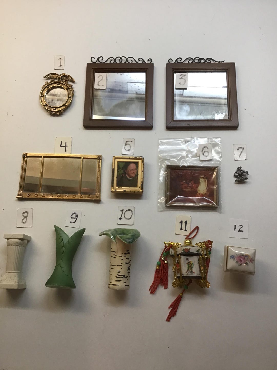 Dollhouse Miniature Picture Frames, Vases, and Oriental Art - Etsy