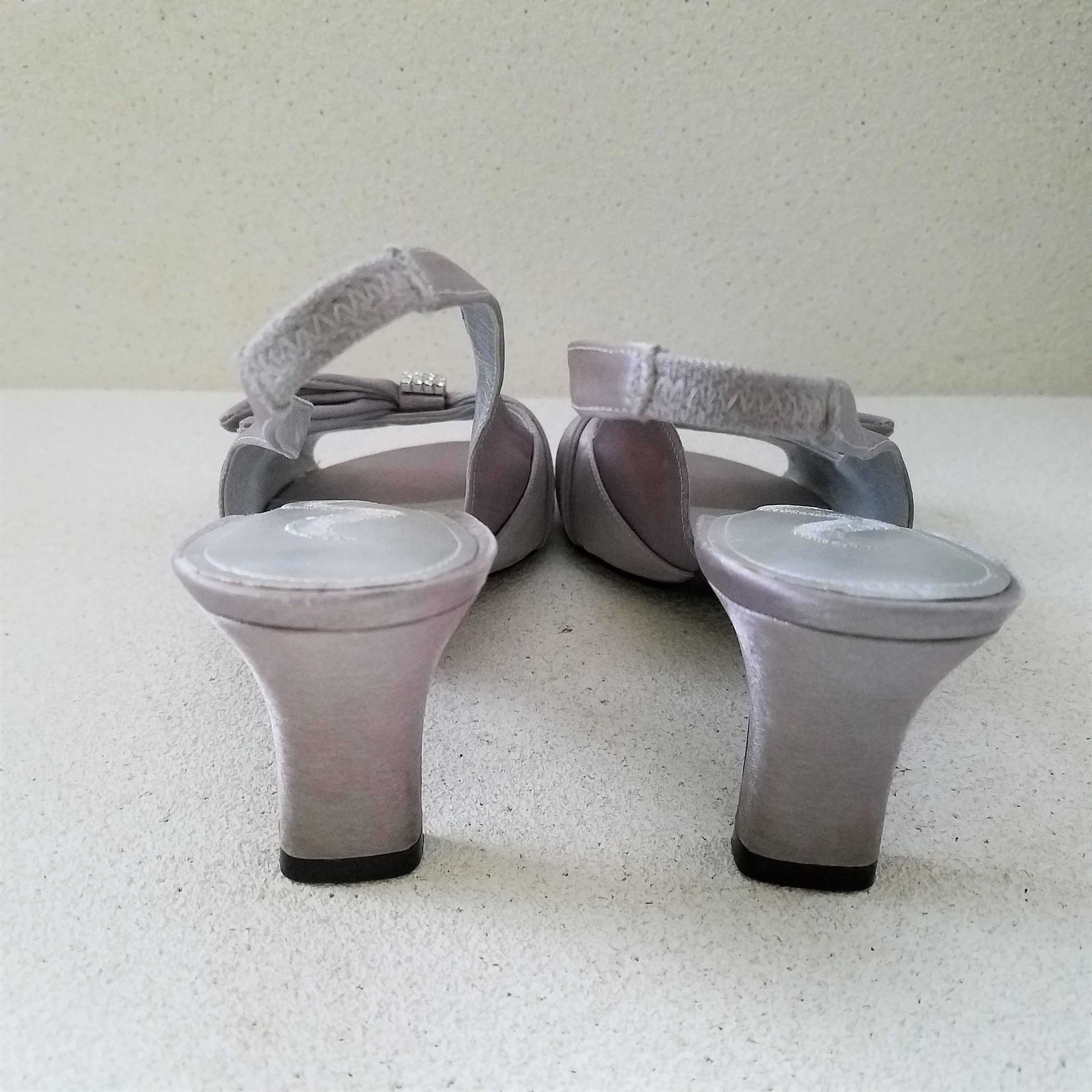 NINA Silvery Gray Peep Sling Kittens - Cute Silver Bridesmaid Kittens ...