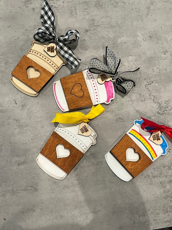 Coffee Gift Card Holder Thank You Gift Teacher Appreciation | Etsy