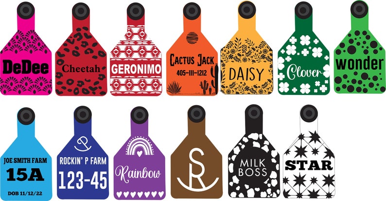 Laser Engraved Ear Tag Medium Calf/sheep/goat Tag Custom - Etsy