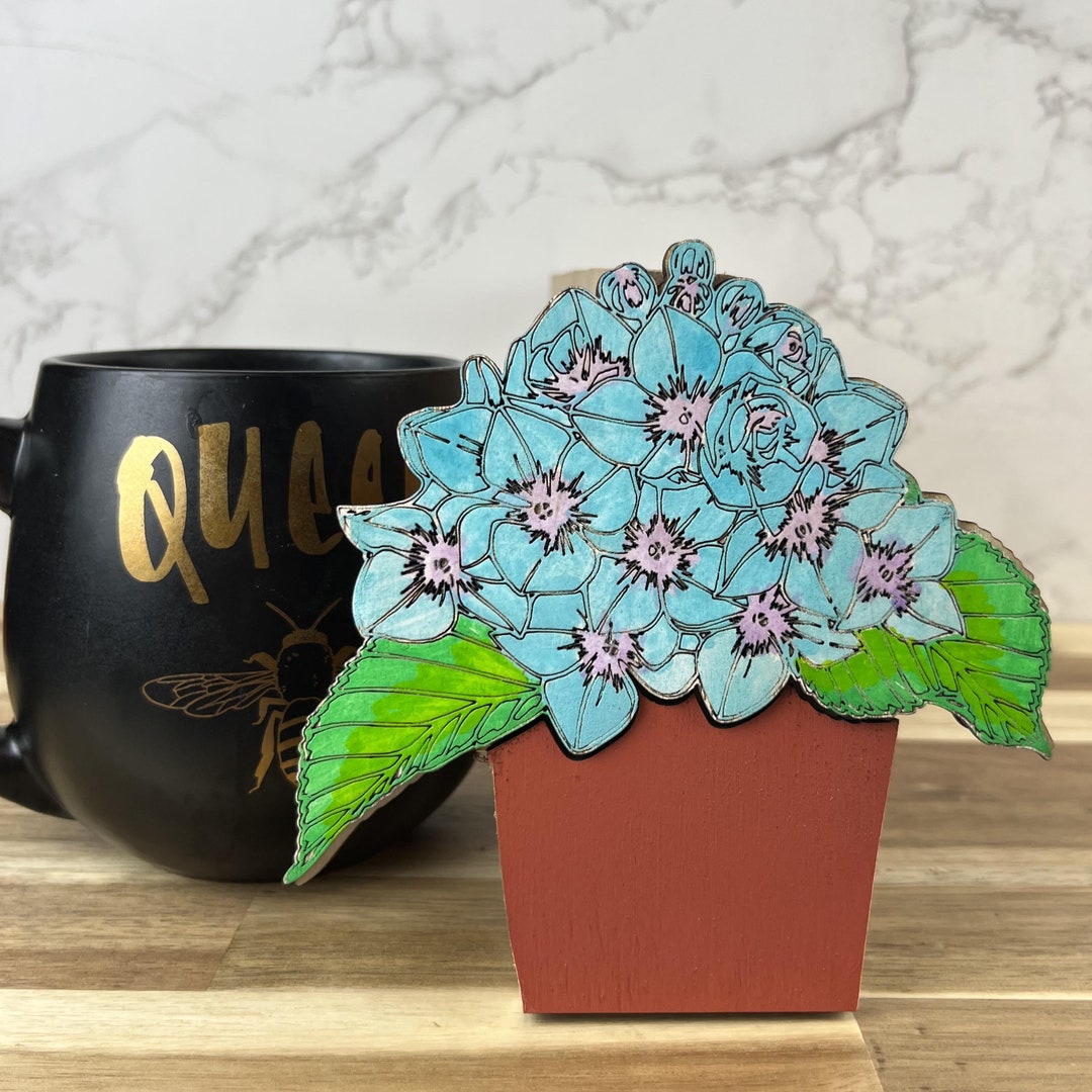 Hydrangea Gift Card Holder Laser SVG, Digital File for Laser Cutting ...