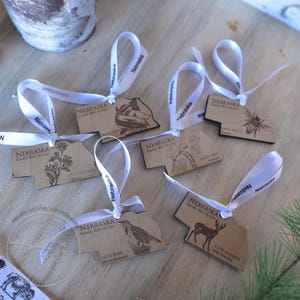 NEBRASKA State Ornament Collection, Wooden Ornaments, Christmas ...