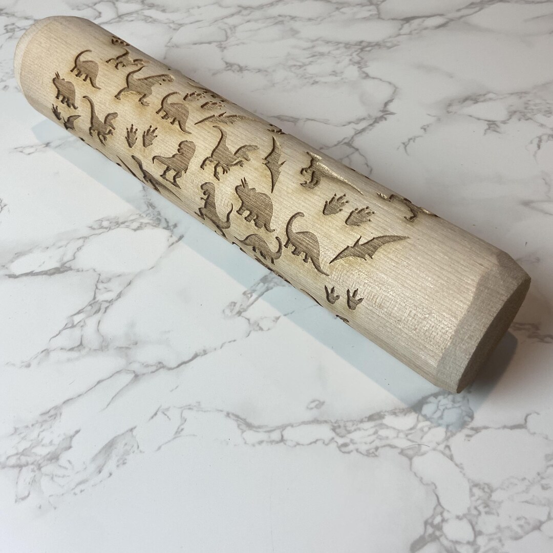 Dinosaur Laser Engraved Rolling Pin, Decorator Themed, MADE IN OKLAHOMA ...