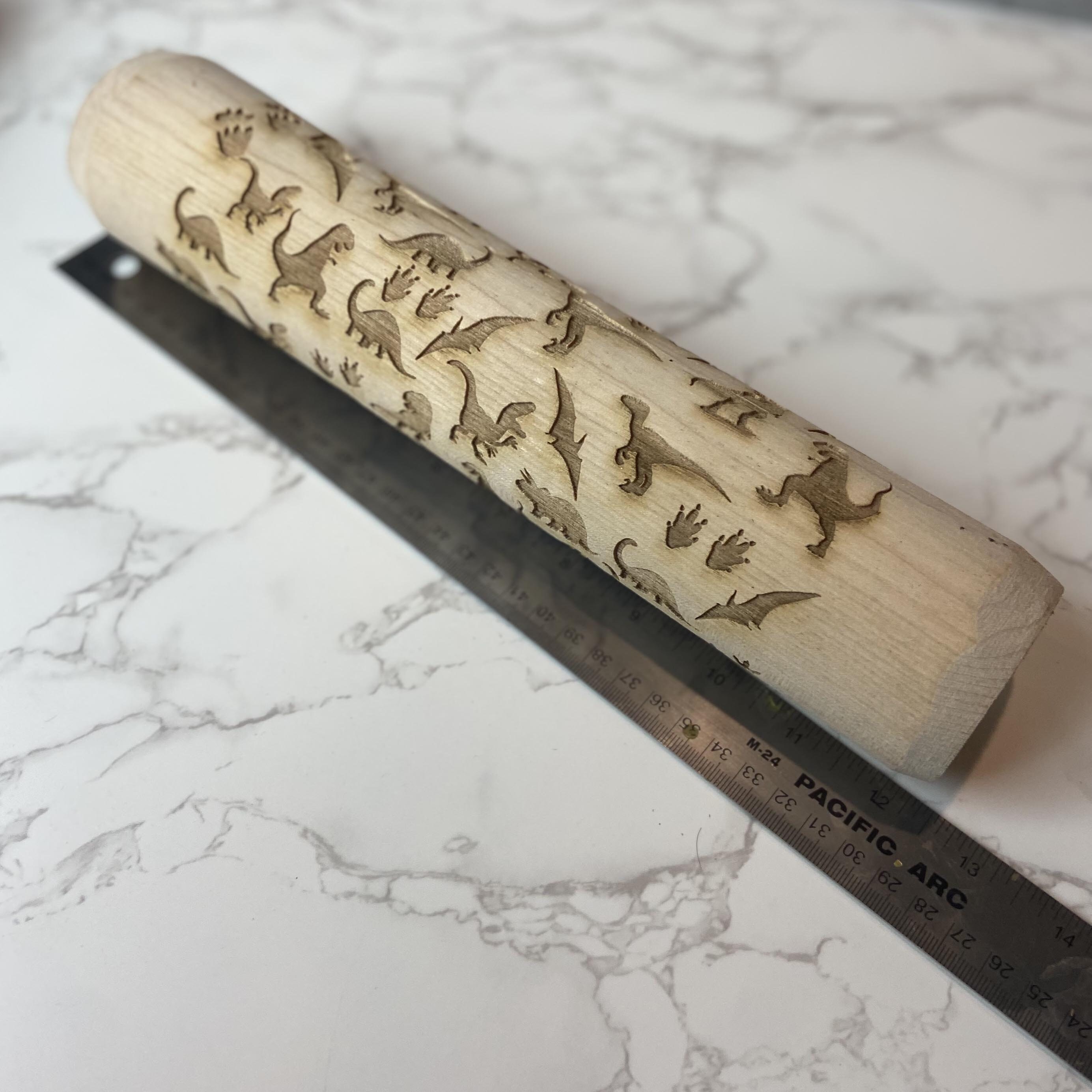 Dinosaur Laser Engraved Rolling Pin, Decorator Themed, MADE IN OKLAHOMA ...