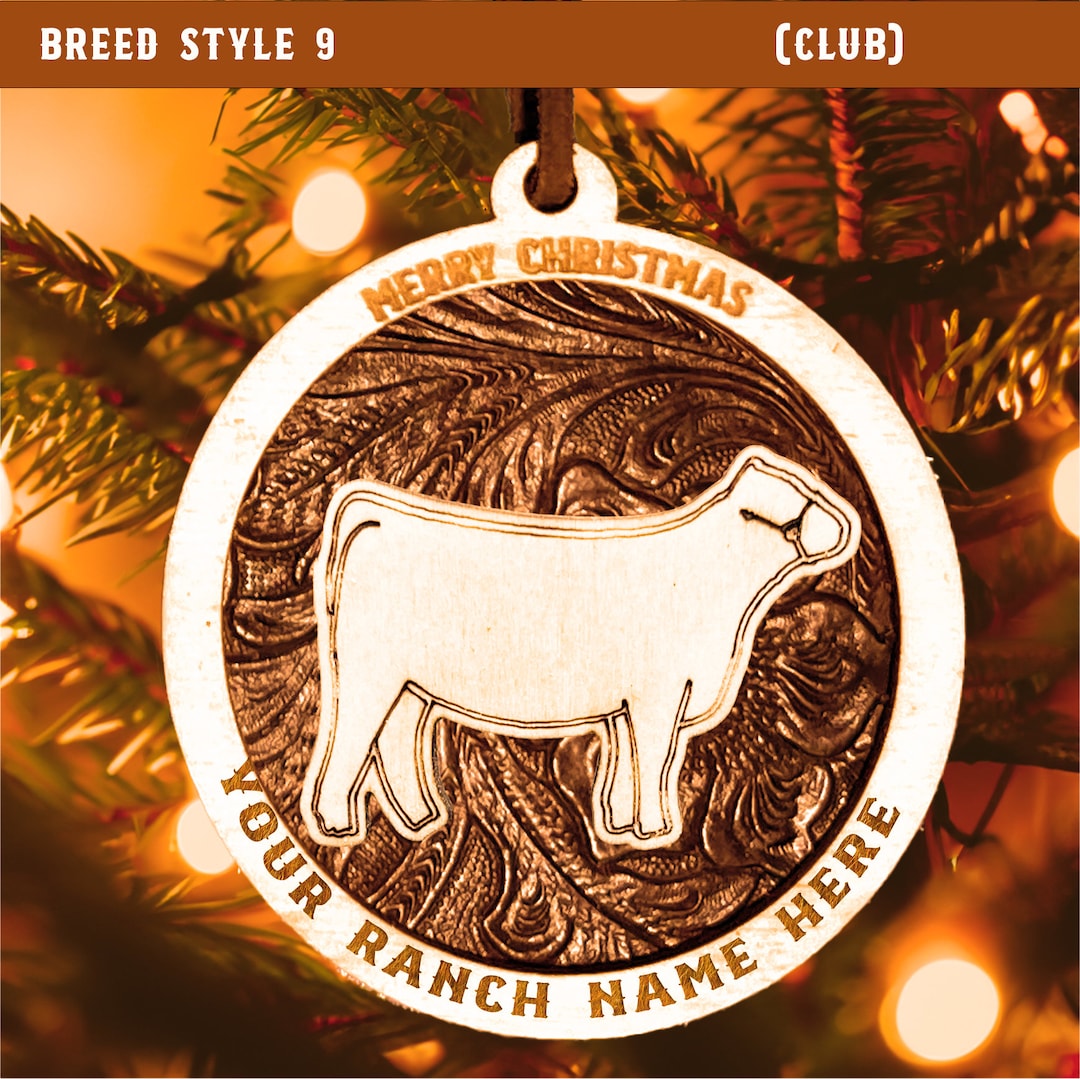 Cattle Ranch Ornament, Choose Your Cattle Breed, Cattle Breed Ornament ...