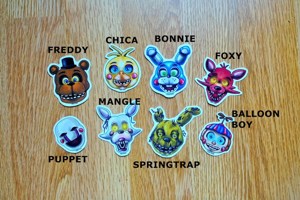Five Night's at Freddy's FNAF Stickers - Etsy