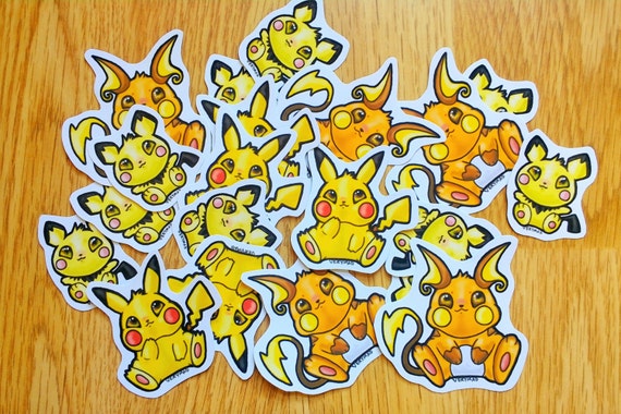 Lindo Boceto De Pikachu Pokémon Eeveelutions Set Of Nine Prints