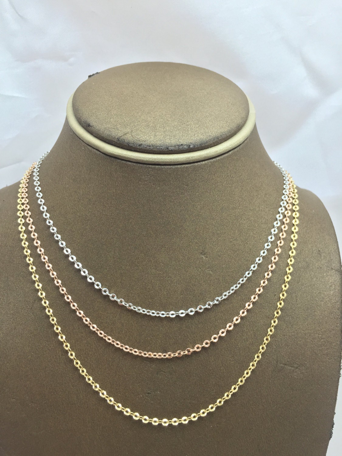 14K Solid Gold Unity Chain Available in Multiple | Etsy