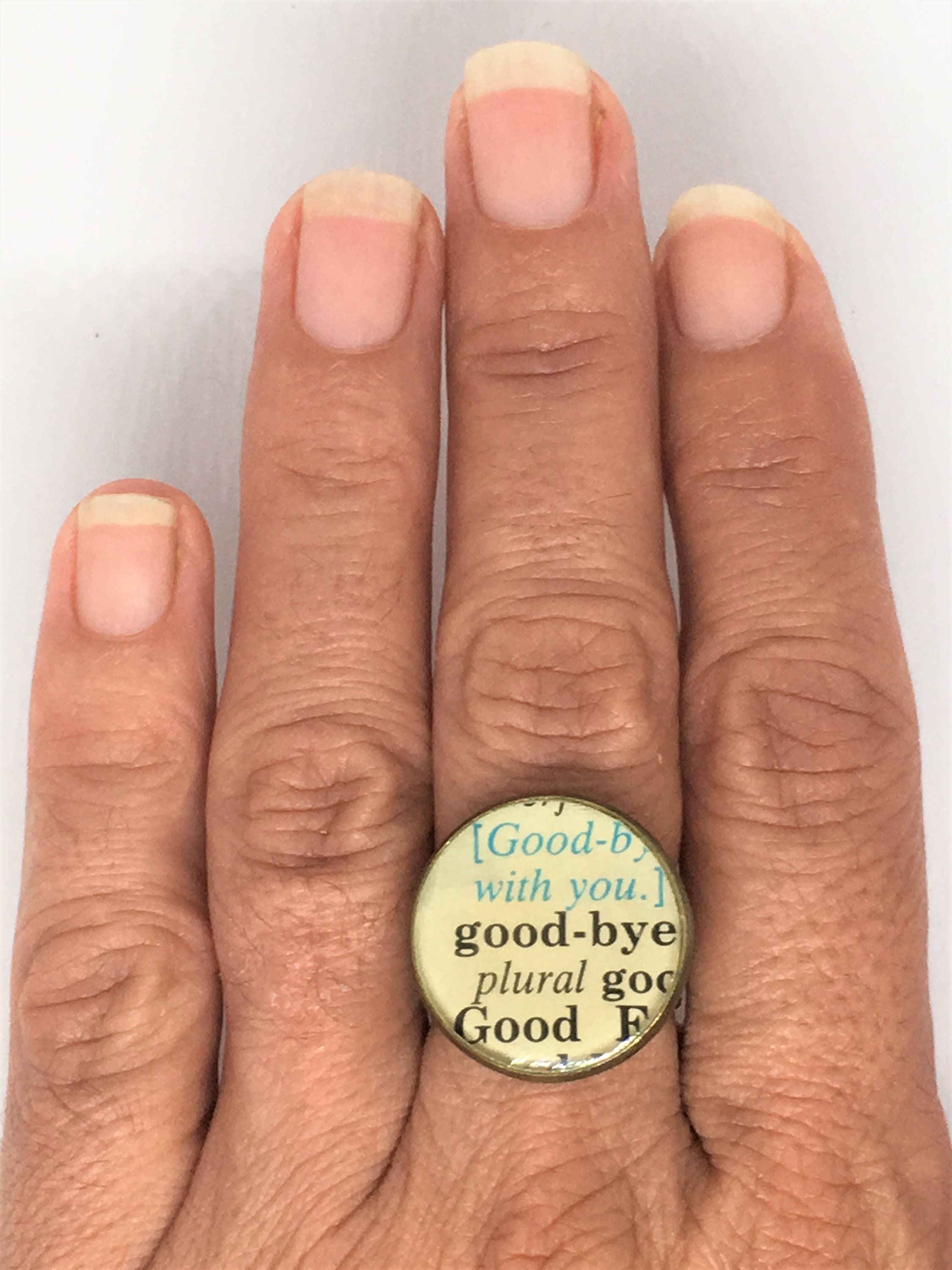 GOODBYE Ring,farewell Gift, Farewell Jewelry, Going Away Gift for ...