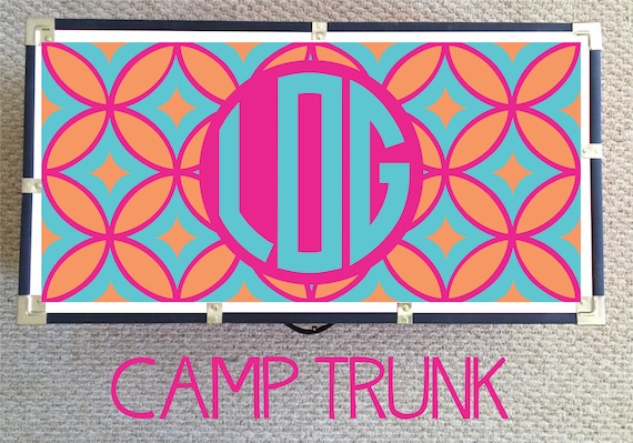 Custom Camp Trunk Sticker. Girl Footlocker. Summer Camp Trunk - Etsy