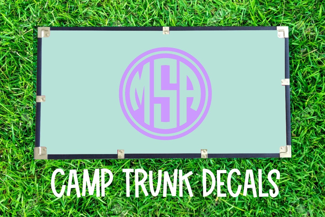 Custom Camp Trunk Monogram Decal. Summer Camp Gear. Footlocker. Camp ...