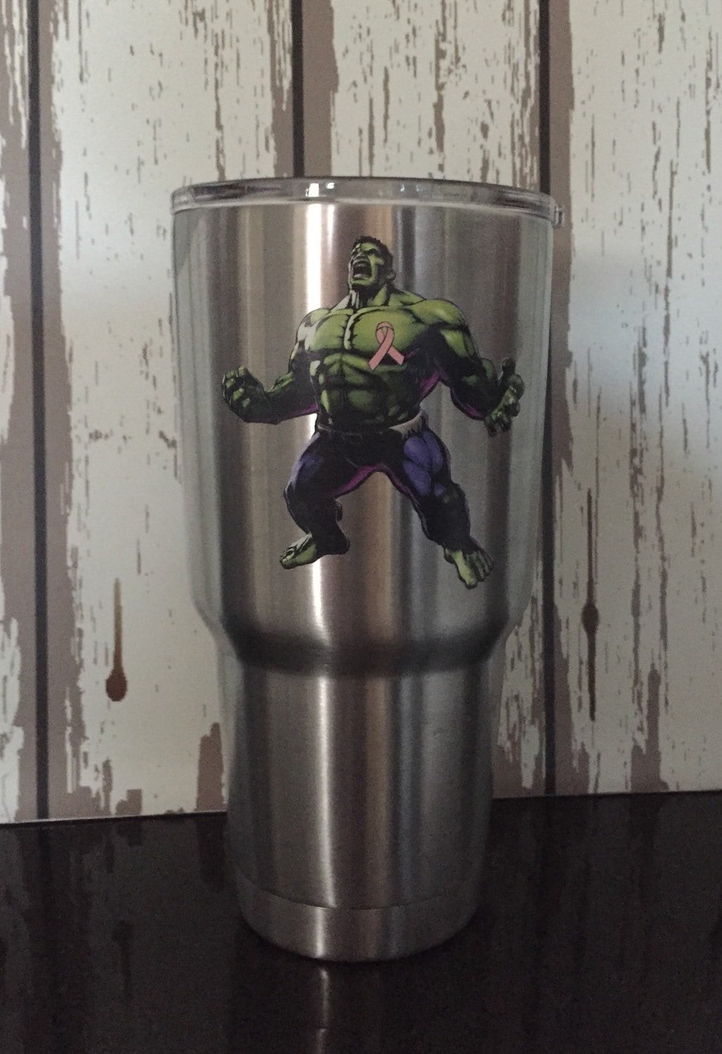 Hulk Smash Breast Cancer Decal Yeti Tumbler - Etsy