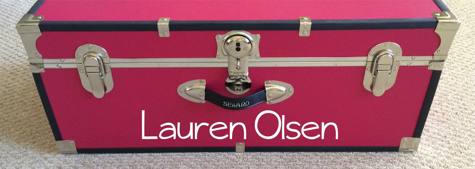 Girls Camp Trunk. Summer Camp Gear. Footlocker. Camp Monogram Decal ...