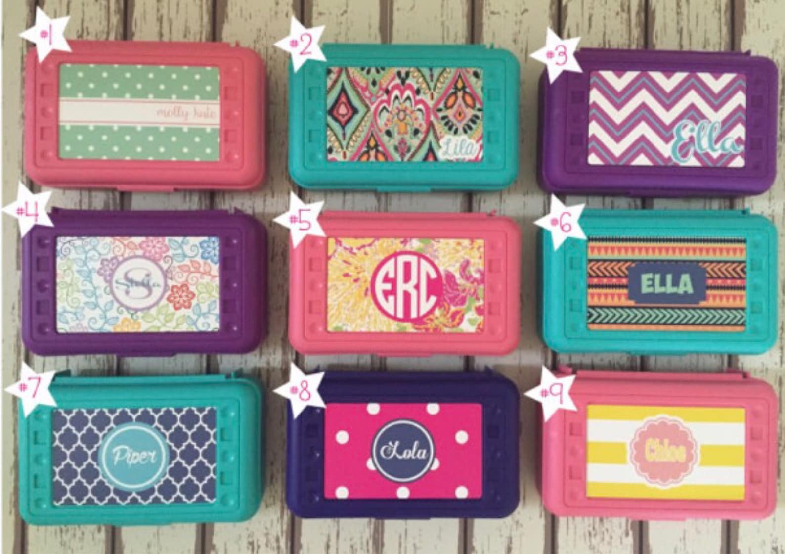 Personalized Pencil Box. Custom Supply Boxes for Girls. - Etsy