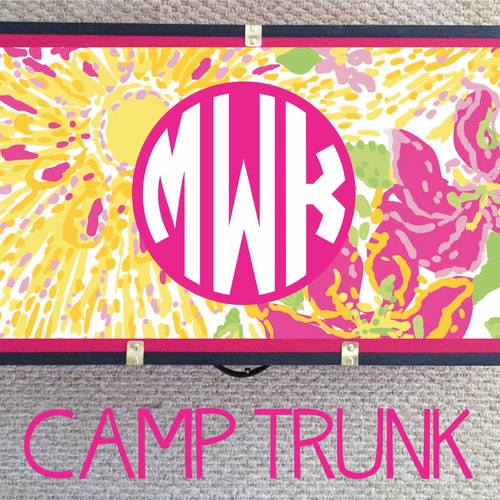 Custom Camp Trunk Monogram Decal. Summer Camp Gear. - Etsy