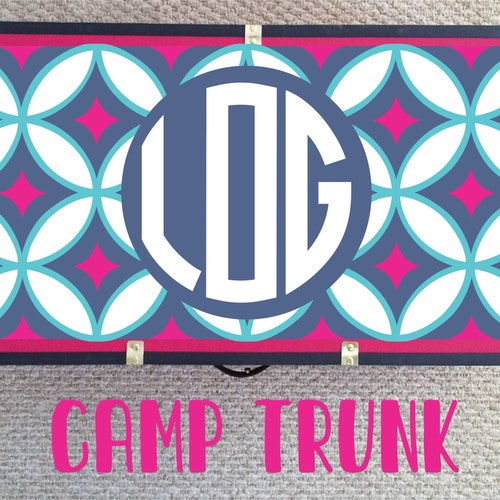 Custom Camp Trunk Monogram Decal. Summer Camp Gear. - Etsy