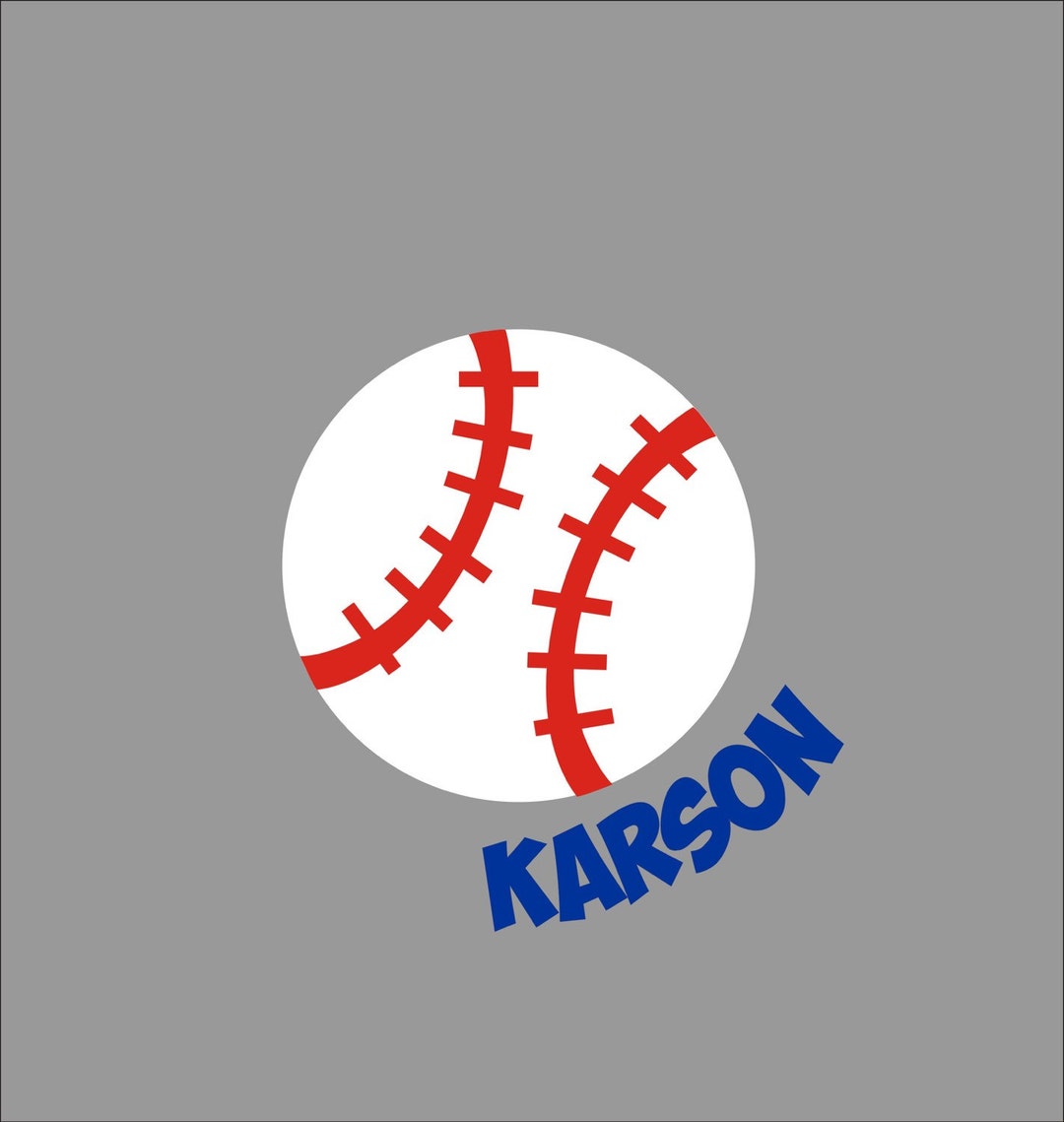 Baseball Name Decal. Personalized Baseball Sticker. Baseball Mom. - Etsy