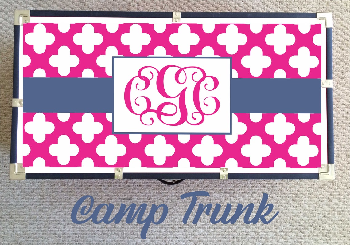 Cute Camp Trunk Design. Footlocker Decal. Personalized Trunk - Etsy